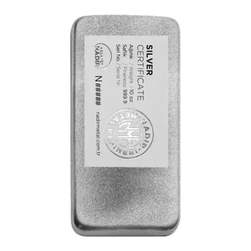 10oz Nadir .999 Silver Bar - Bullion Brothers LLC