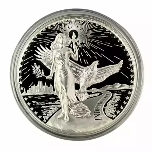 2021 10 OZ SILVER AMERICAN VIRTUES INDEPENDENCE ULTRA HIGH RELIEF PROOF ...
