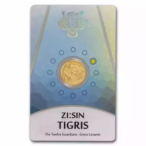 2022 1/10oz Zi: Sin Tigris .999 Gold Coin in Assay - Bullion Brothers LLC