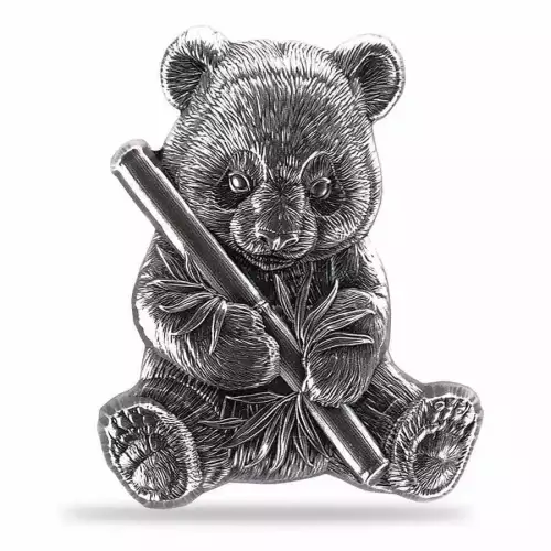 2024 1oz Chad Panda Shaped .999 Silver Coin - Bullion Brothers LLC