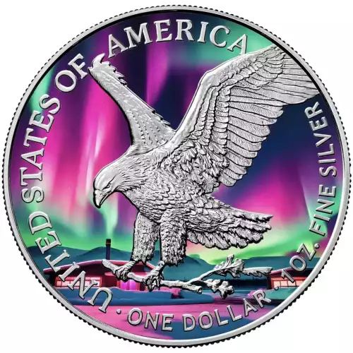 2024 U.S. Eagle Northern Lights Edition 1 oz Silver Coin (300 Mintage ...