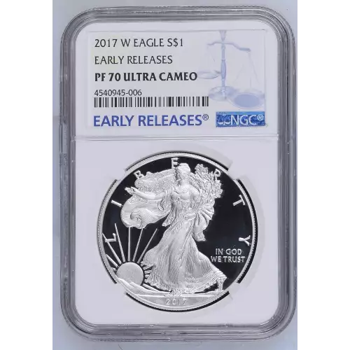 2017 Bullion Silver Eagles NGC PF-70 ULTRA CAMEO EARLY RELEASES - Bullion Brothers LLC